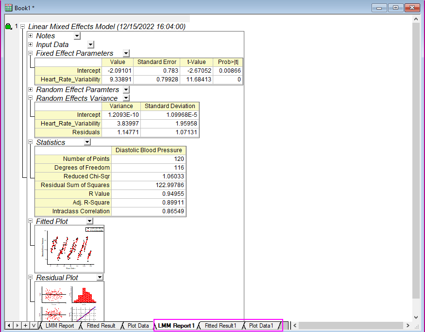 Help Online Apps Linear Mixed Effects Model Pro