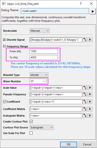 Help Online Apps Time Frequency Analysis
