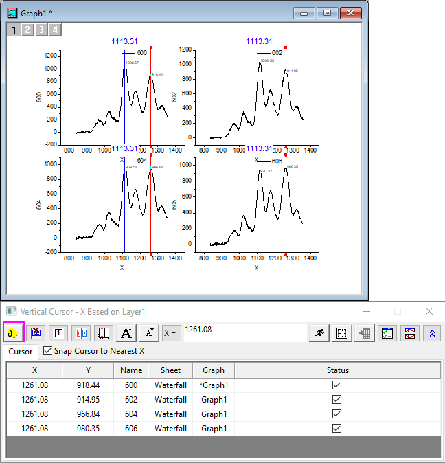 Help Online Tutorials Global Vertical Cursor