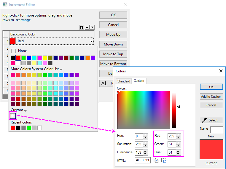 Help Online Tutorials Grouped Box Chart With Color Indexed Data Points