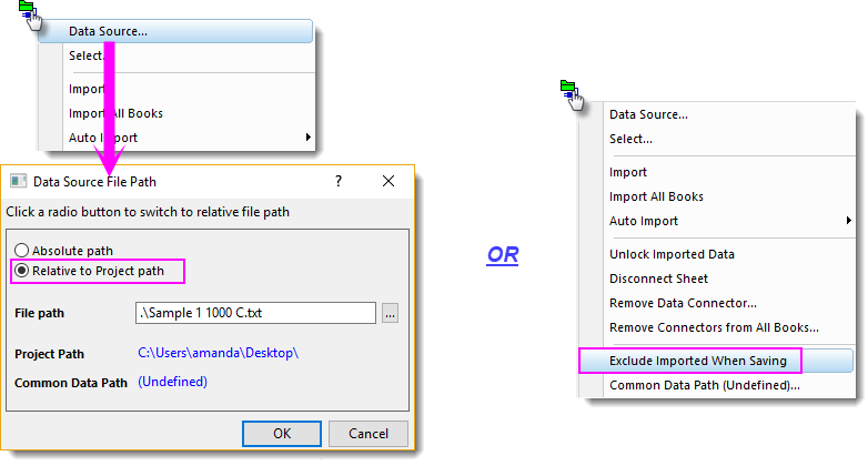 Help Online - Quick Help - FAQ-1080 I used a Data Connector to import data but when I reopen my ...