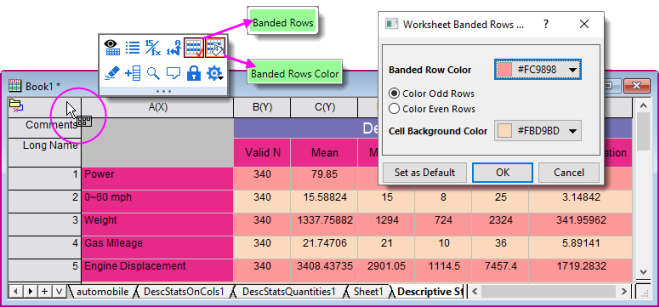 Help Online - Quick Help - FAQ-136 How do I add and customize tables in a graph?
