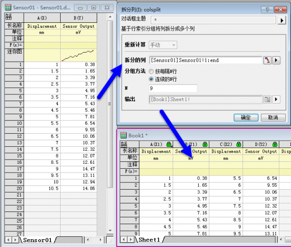 Help Online Quick Help Faq 718 How To Plot Multiple Blocks Of Data From Same Column As