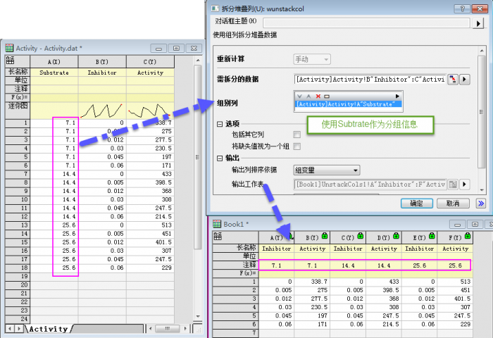 Help Online Quick Help Faq 718 How To Plot Multiple Blocks Of Data From Same Column As