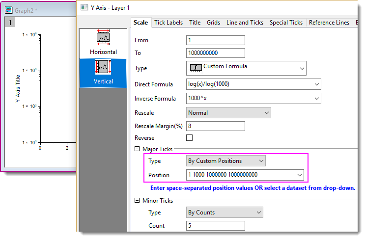 Help Online - Quick Help - FAQ-1129 How to set axis scale to Log based on 1000?