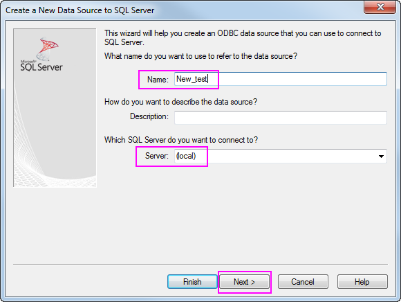 Help Online - Quick Help - FAQ-800 How to set up the SQL?