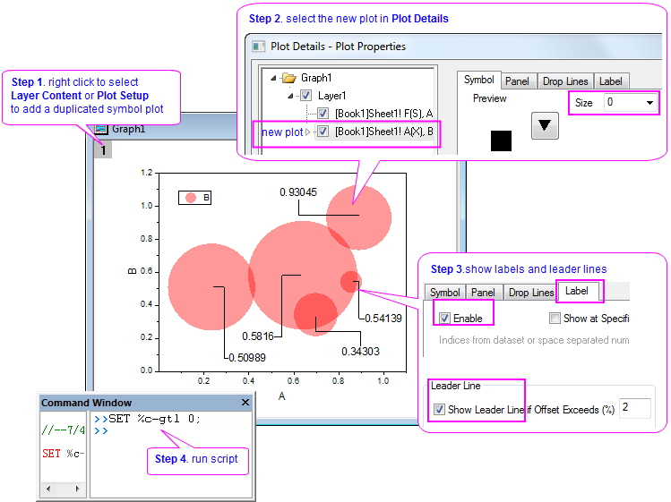 Help Online - Quick Help - FAQ-879 How to start the leader line from ...