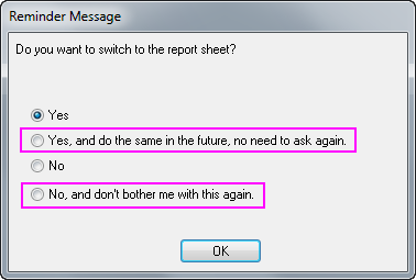 Help Online - Quick Help - FAQ-883 How to suppress the warning message dialog?