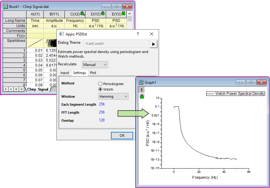 Power Spectral Density - File Exchange - OriginLab