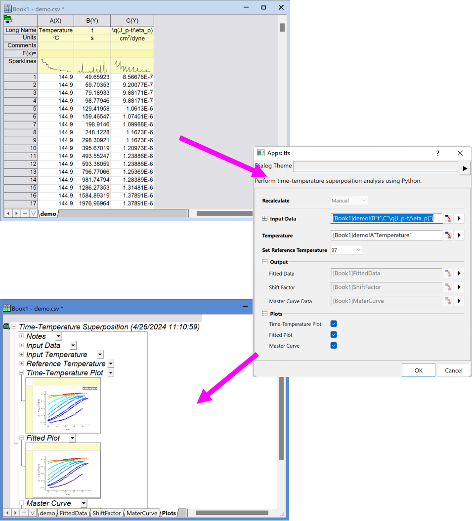 Time-Temperature Superposition - File Exchange - OriginLab
