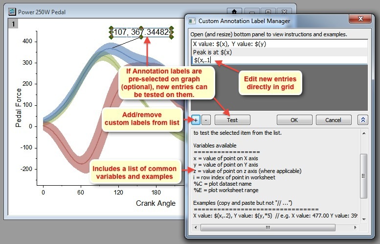 Custom Annotation Label Manager - File Exchange - OriginLab
