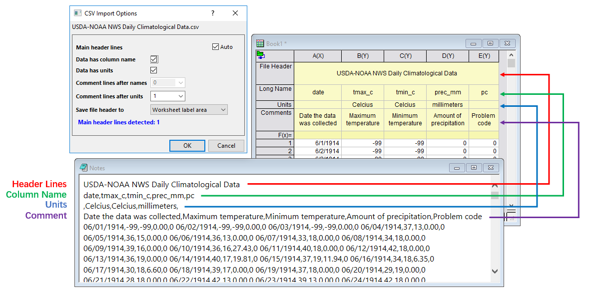 CSV Connector - File Exchange - OriginLab