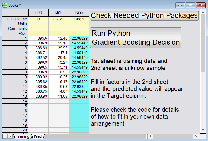 Gradient Boosting Regressor - File Exchange - OriginLab