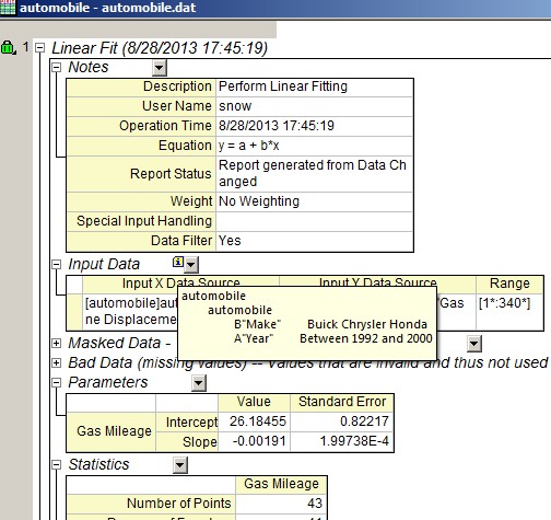 Filter Information in Report Sheet - OriginLab Wiki - Confluence