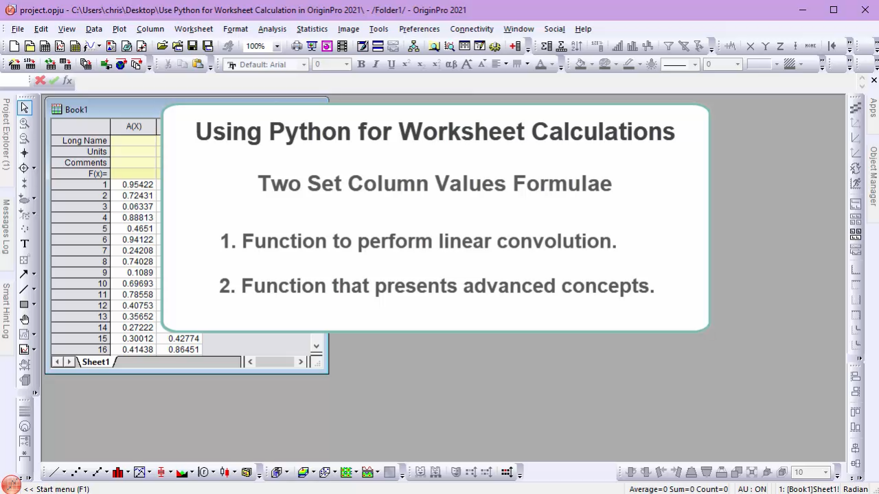 Creating New Python based Fitting Functions in Origin
